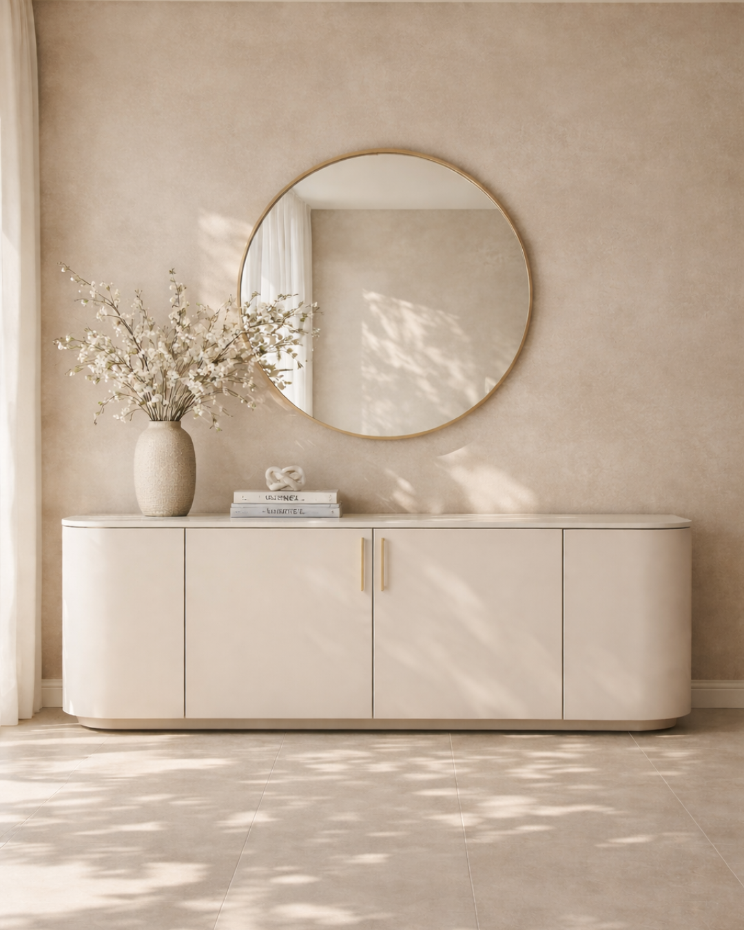Oakura Buffet - Matte Beige | Touched Interiors