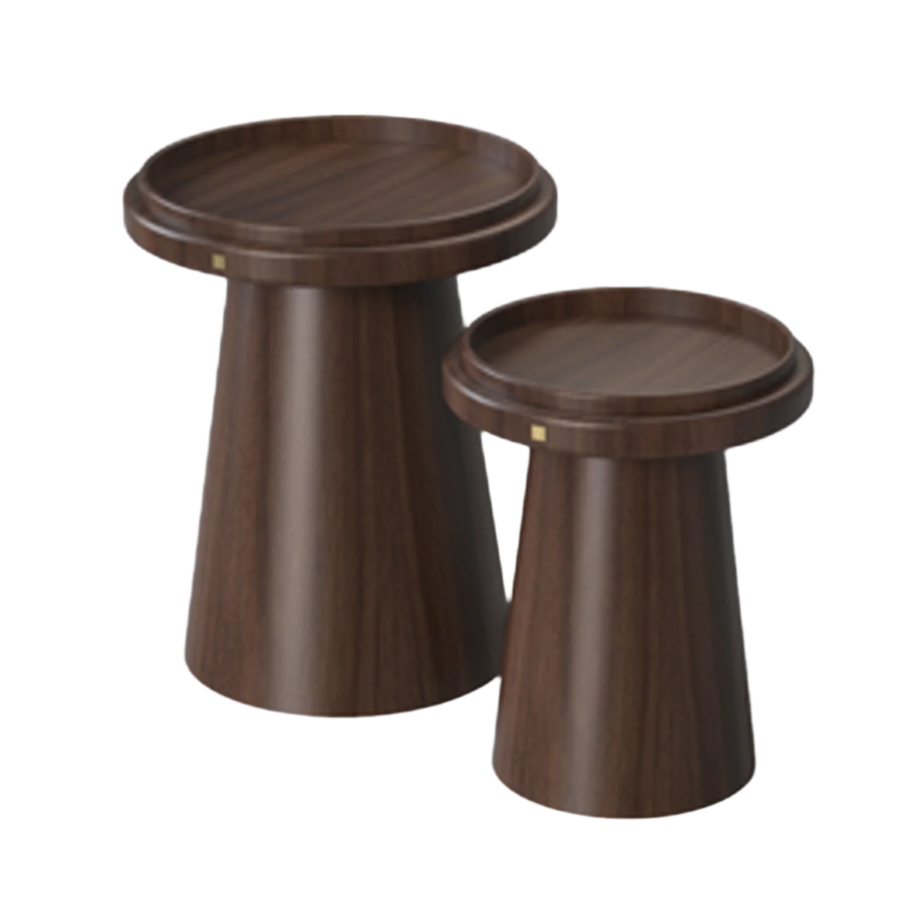 Cleveland Luxurious Side Table Walnut Wood Finish | Touched Interiors