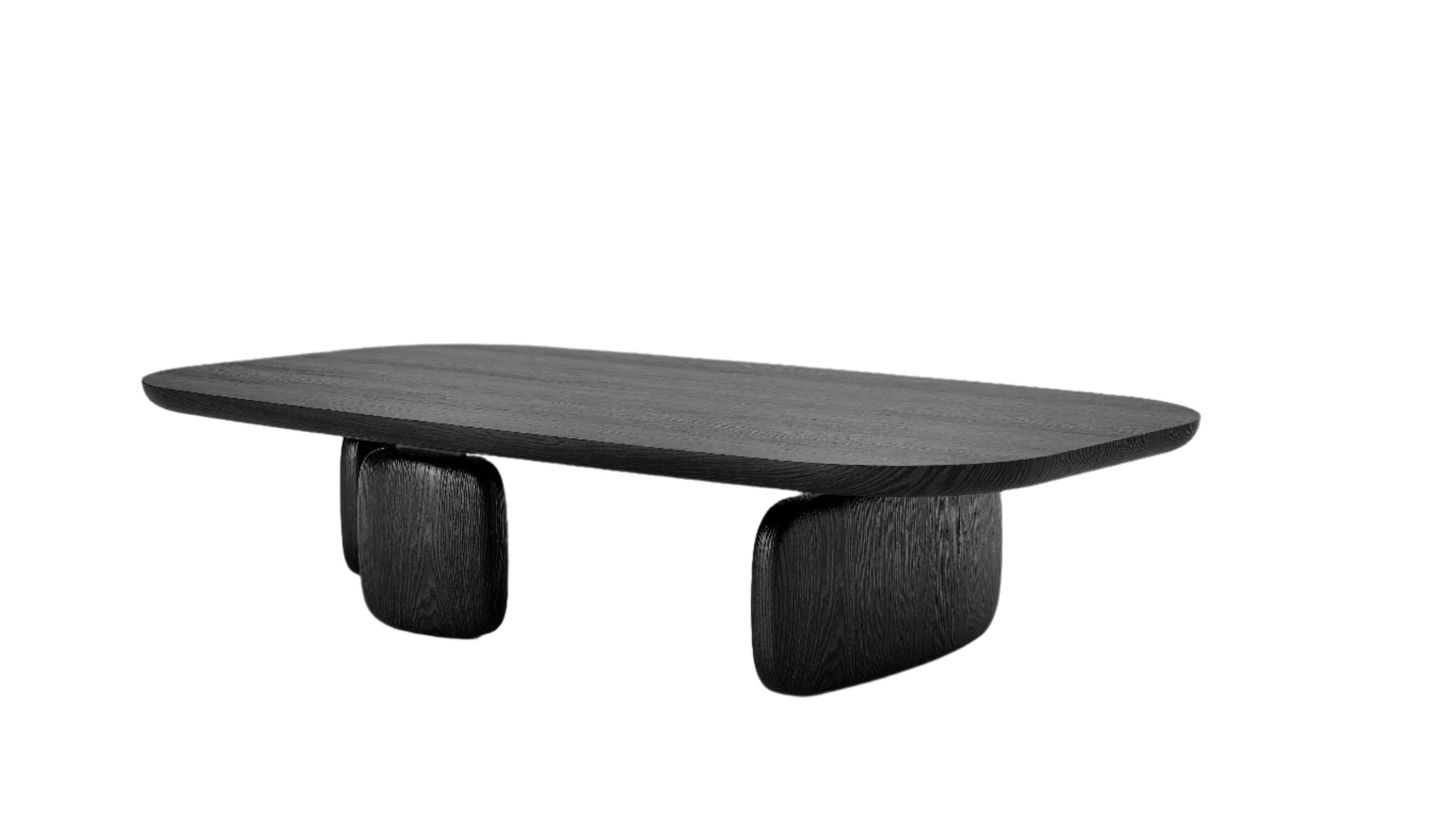 Underline Oval Coffee Table - Black Oak | Touched Interiors