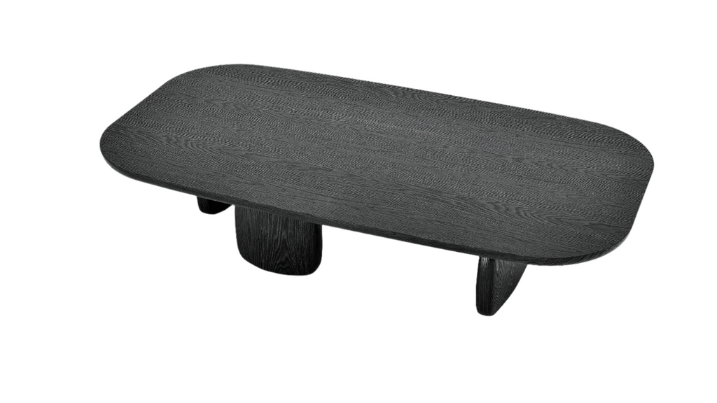Underline Oval Coffee Table - Black Oak | Touched Interiors