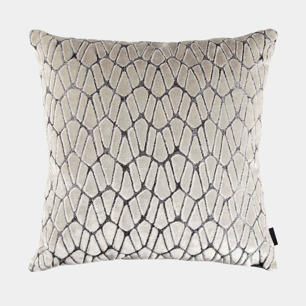 Abstract Velvet Metallic Effect Luxury Mojave Cushion | Touched Interiors
