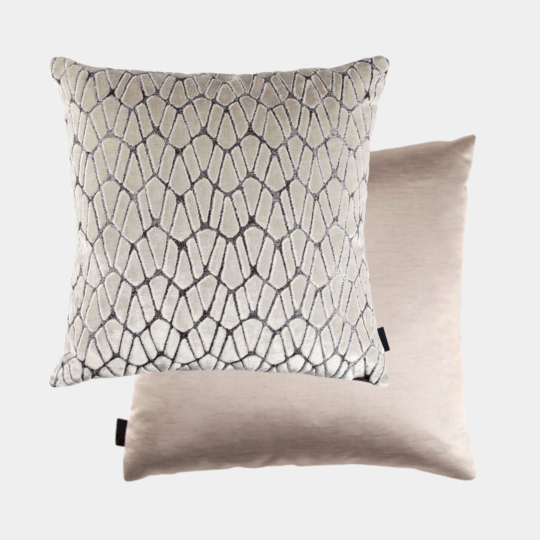 Abstract Velvet Metallic Effect Luxury Mojave Cushion | Touched Interiors