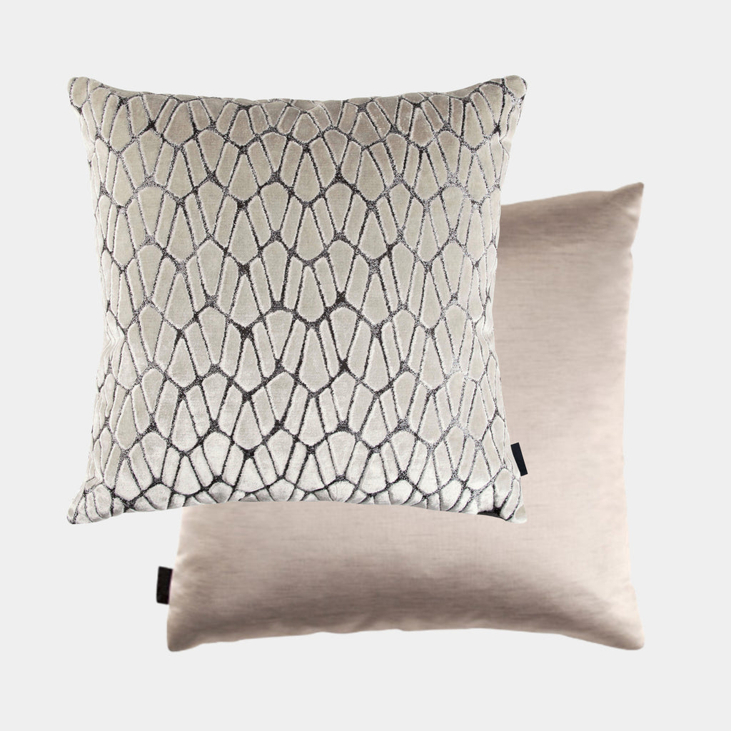 Abstract Velvet Metallic Effect Luxury Mojave Cushion | Touched Interiors