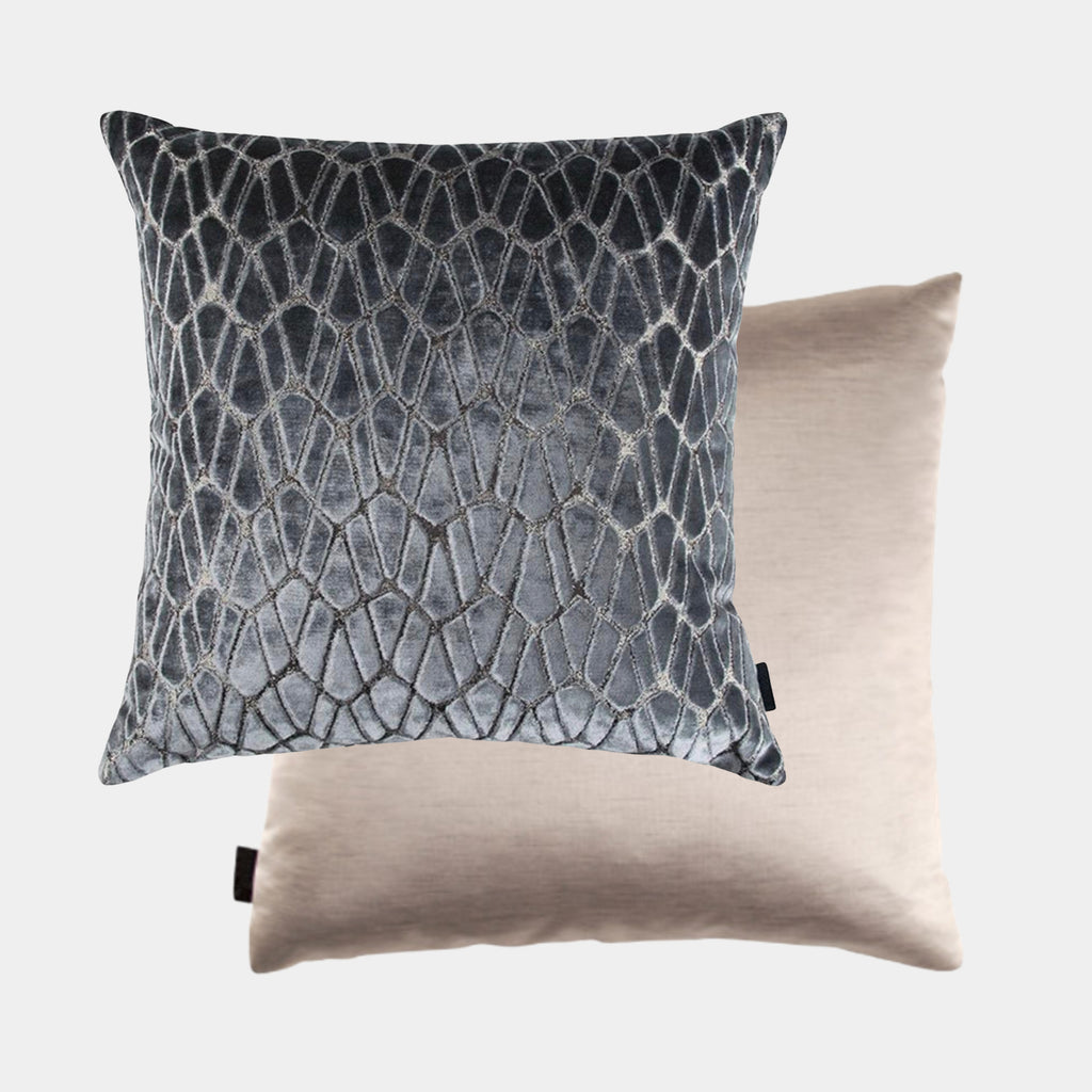 Abstract Velvet Metallic Effect Luxury Storm Cushion | Touched Interiors