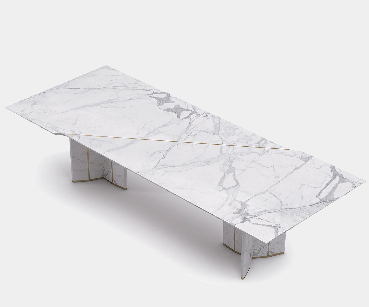 Triclinium Rectangular Dining Table – Luxury Statuario Marble and Poli ...