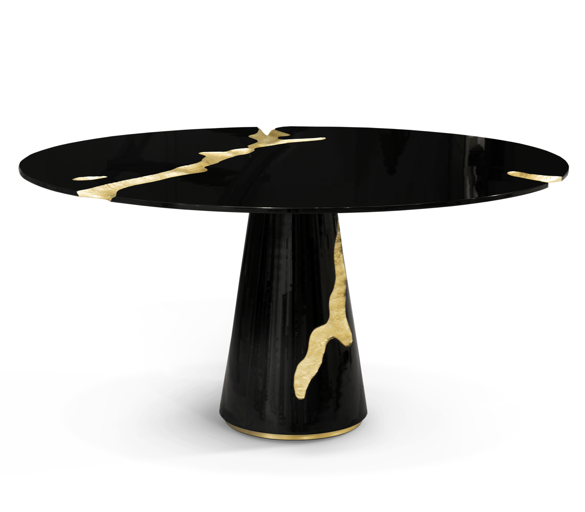 Molten Dining Table with Gold Veining: Luxury Dining with a Story ...