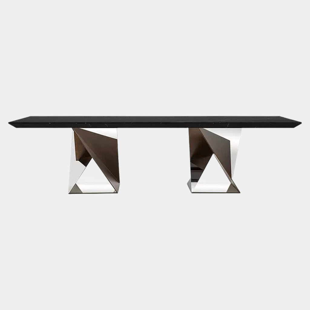 Christopher Guy Morison II Bronze Dining Table with Marble Top | Touched Interiors