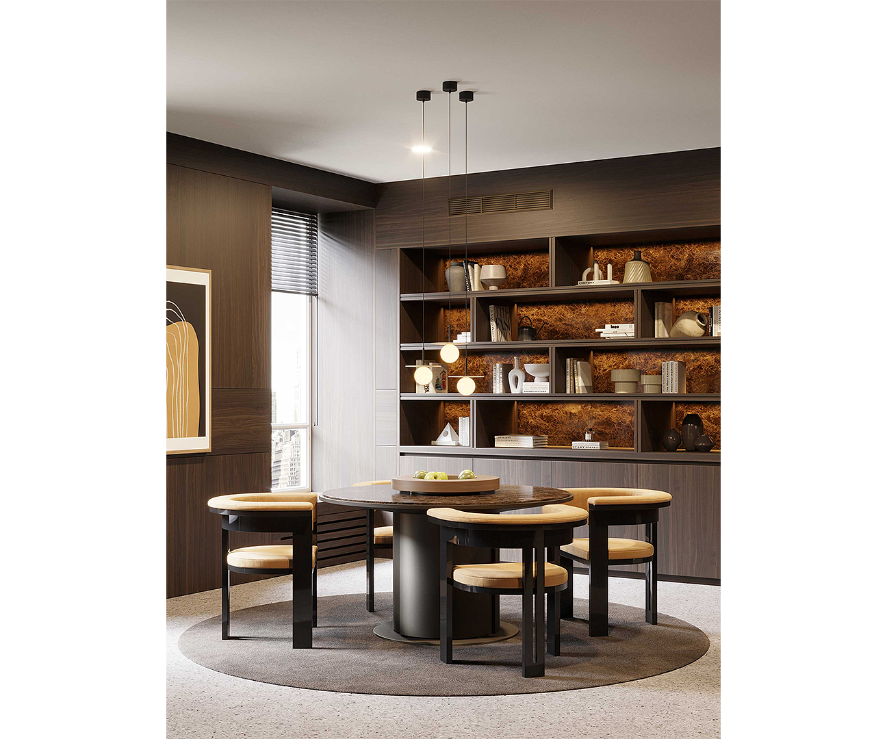 Afonso Luxury Upholstered Dining Chair with Curvilinear Design ...