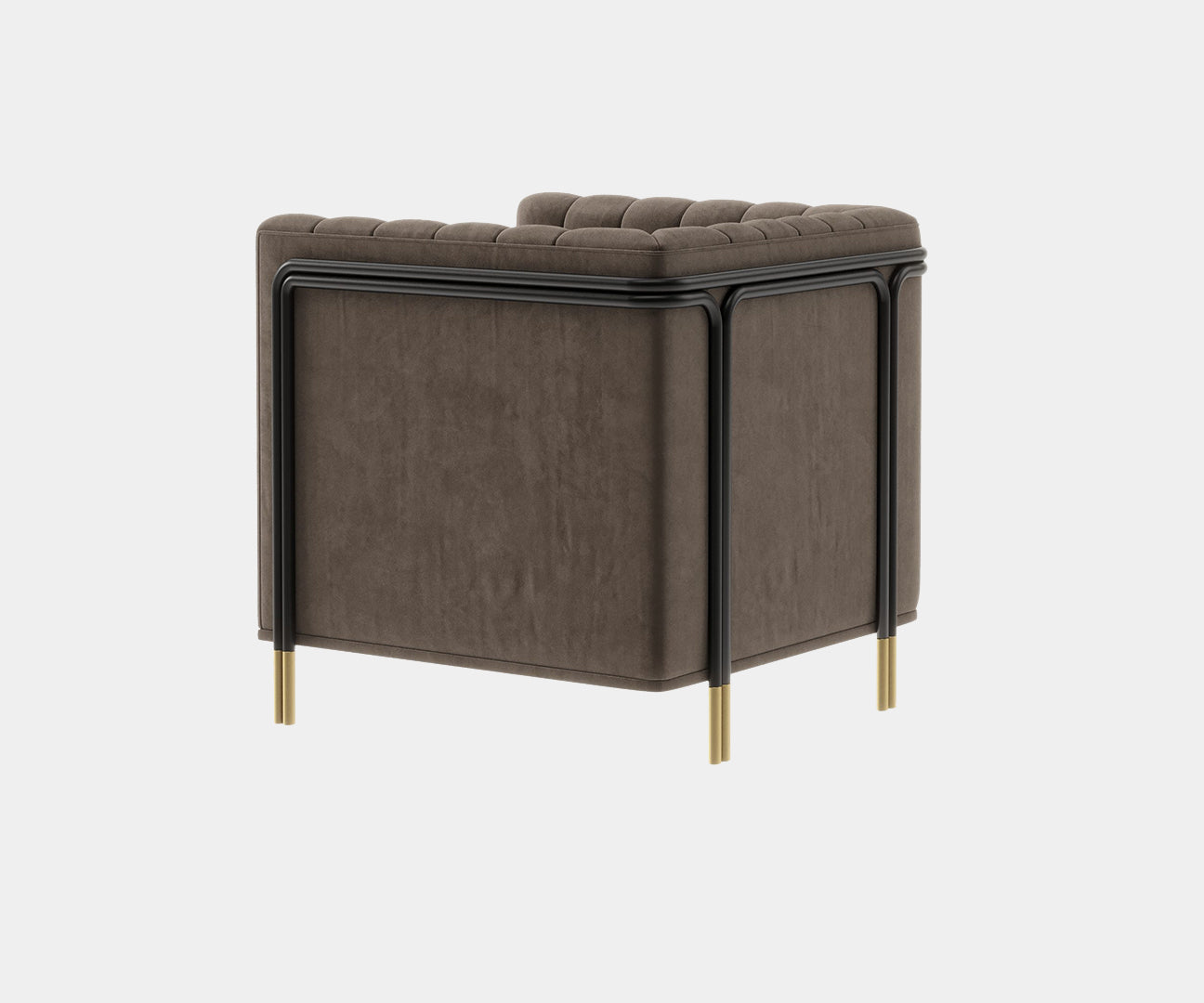 Mayfair Curved Velvet Armchair - Modern Luxury Seating | Touched Interiors