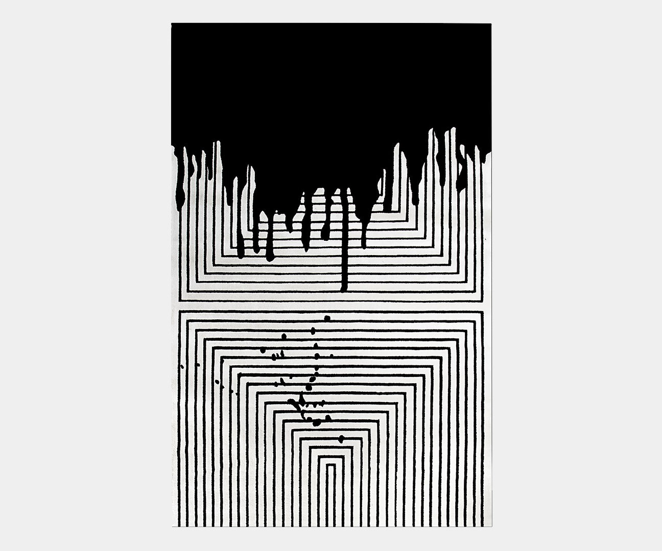 Drip Luxury Rug – Hand-Tufted Botanical Silk in Warm Neutral Tones ...