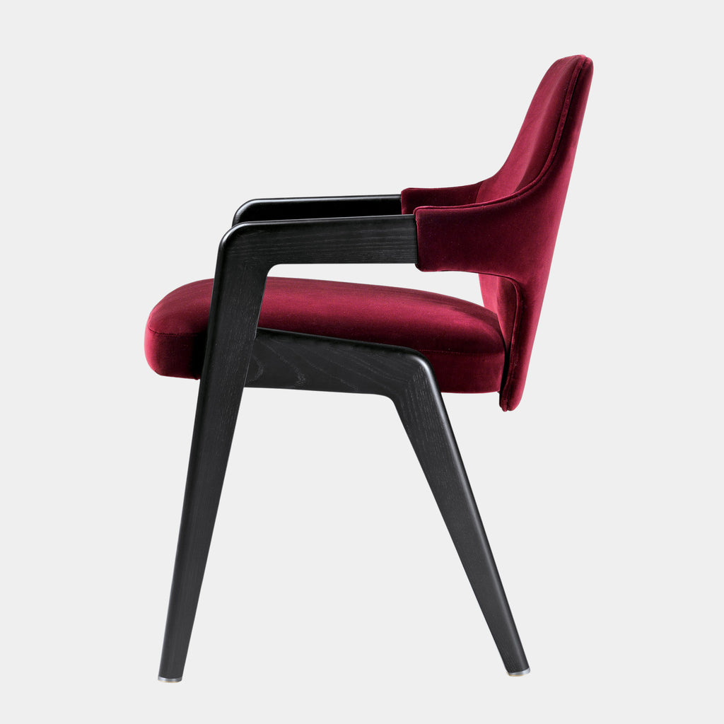 Livraria Rich Red Velvet Dining Chair | Touched Interiors