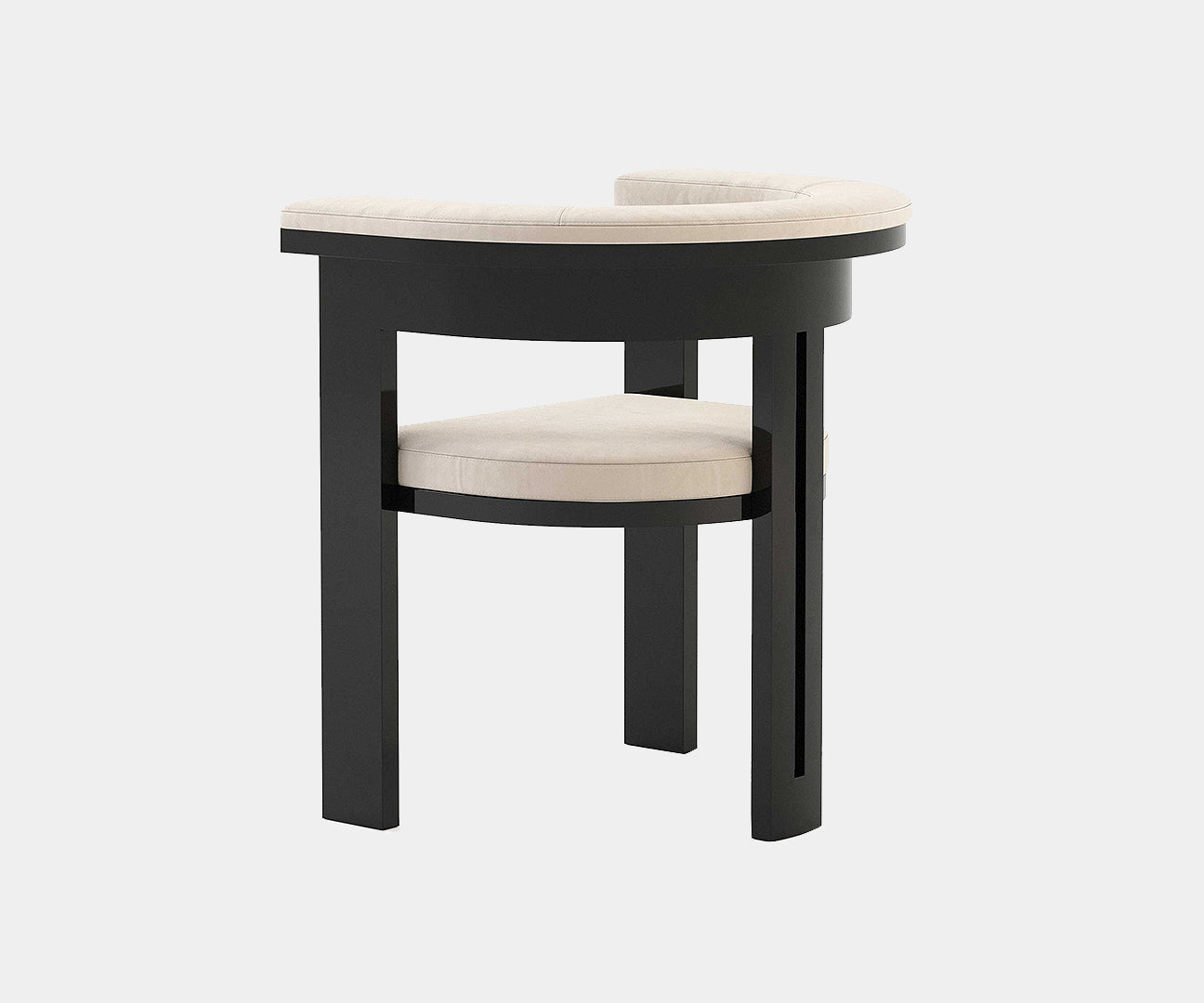 Afonso Luxury Upholstered Dining Chair with Curvilinear Design ...