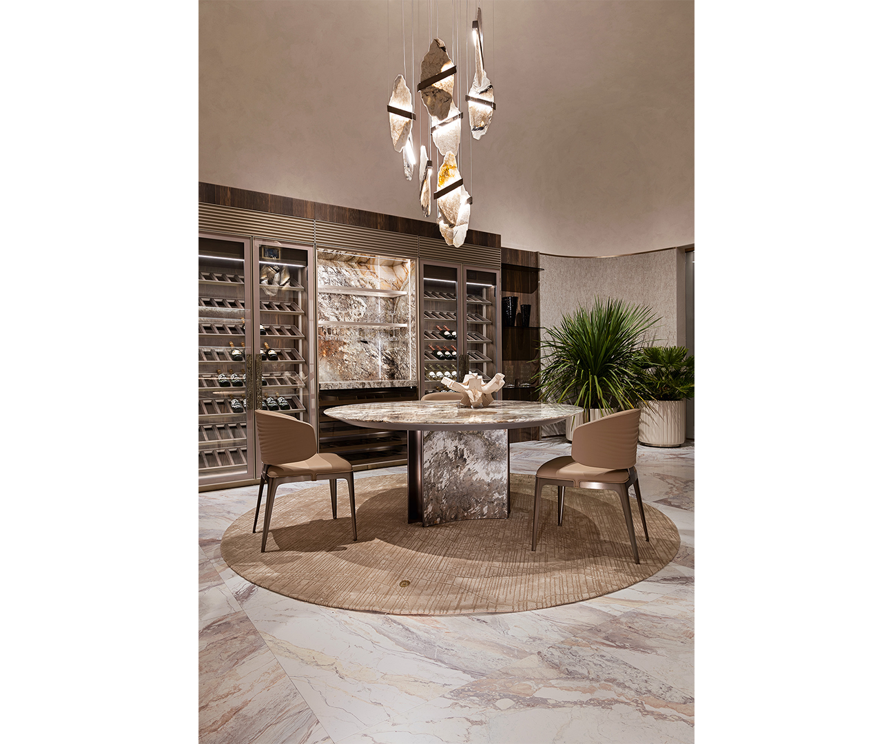 Kerwan Round Marble Dining Table: Modern Luxury by Alessandro La Spada | Touched Interiors