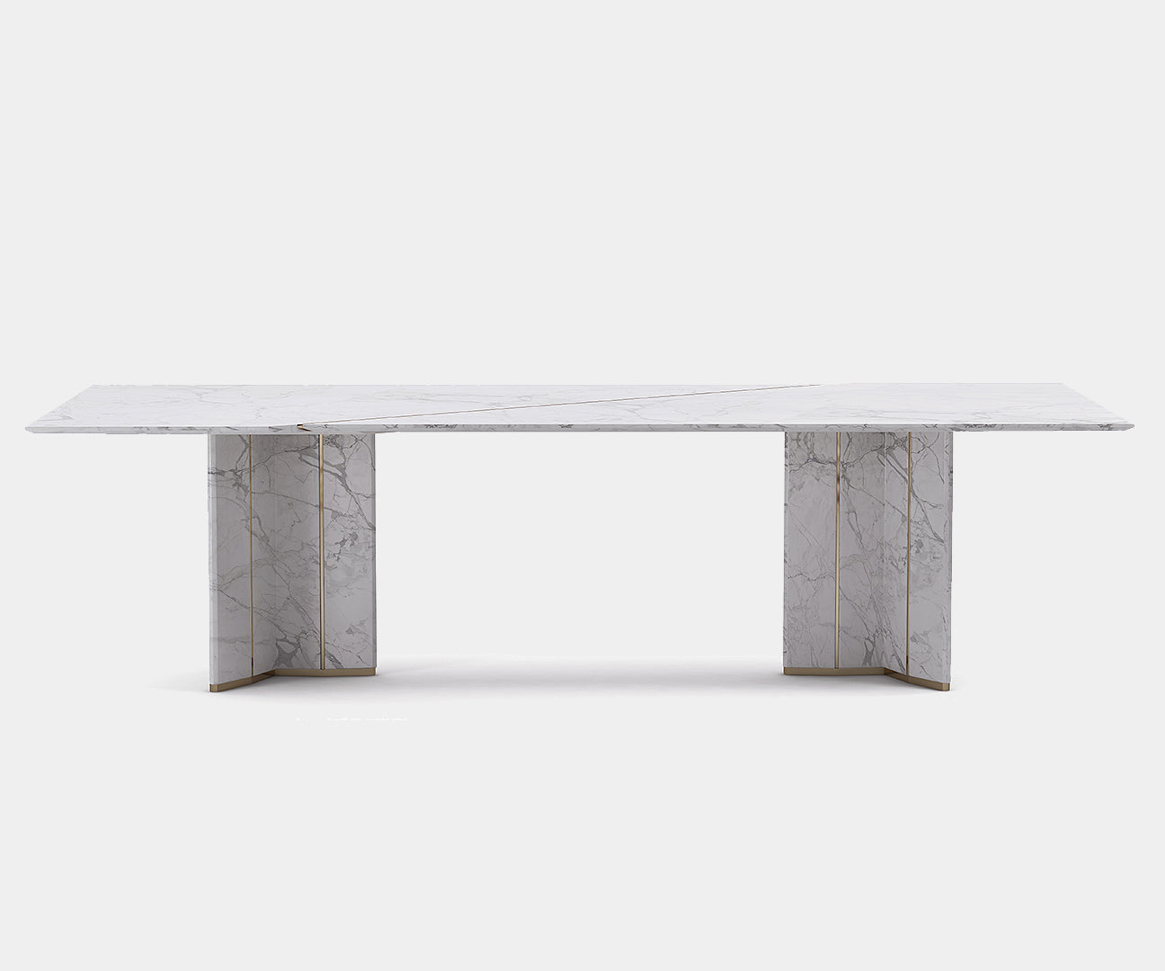 Triclinium Rectangular Dining Table – Luxury Statuario Marble and Poli ...
