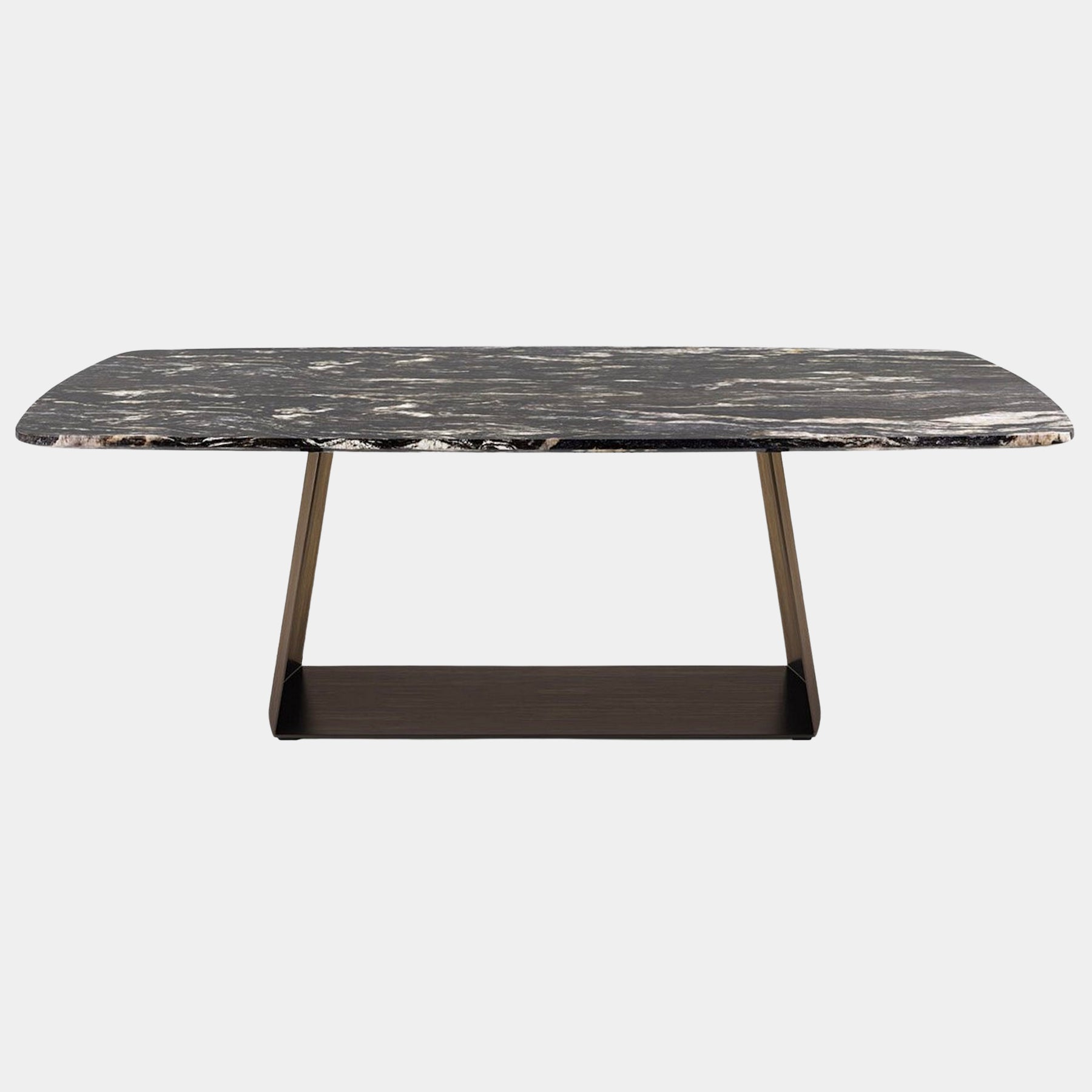 Mario Stone Luxury Dining Table with Patinated Bronze Base | Touched ...