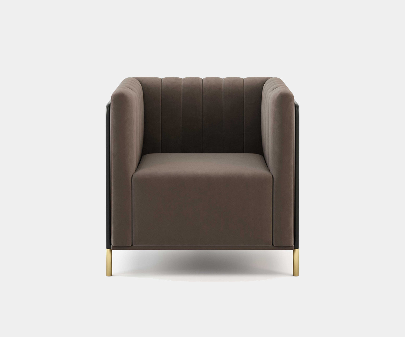Mayfair Curved Velvet Armchair - Modern Luxury Seating | Touched Interiors