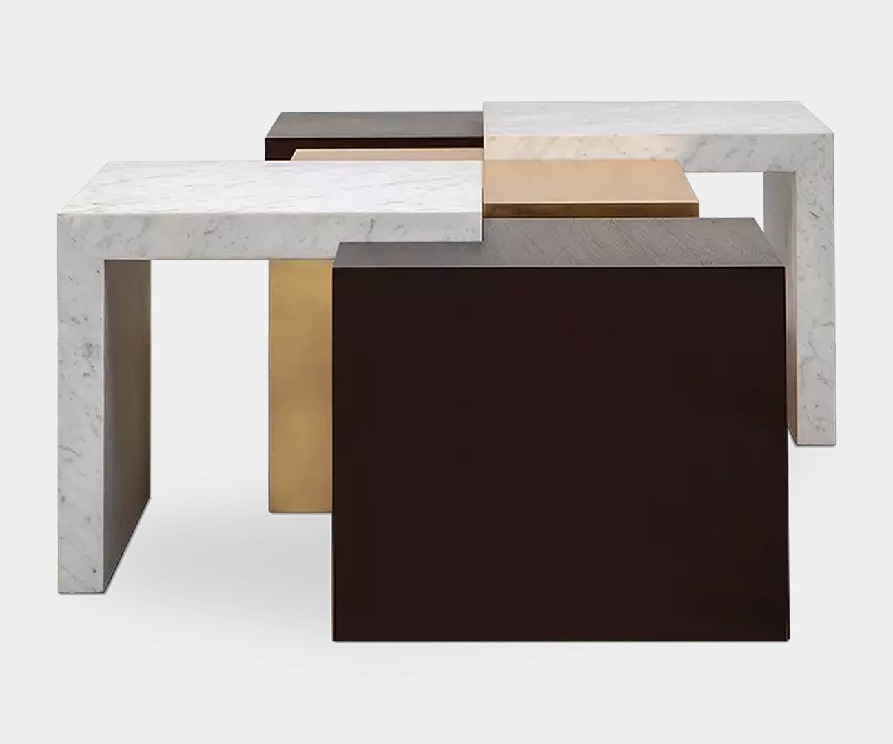 Christopher Guy Mies Luxury Marble and Wood Coffee Table | Touched Interiors