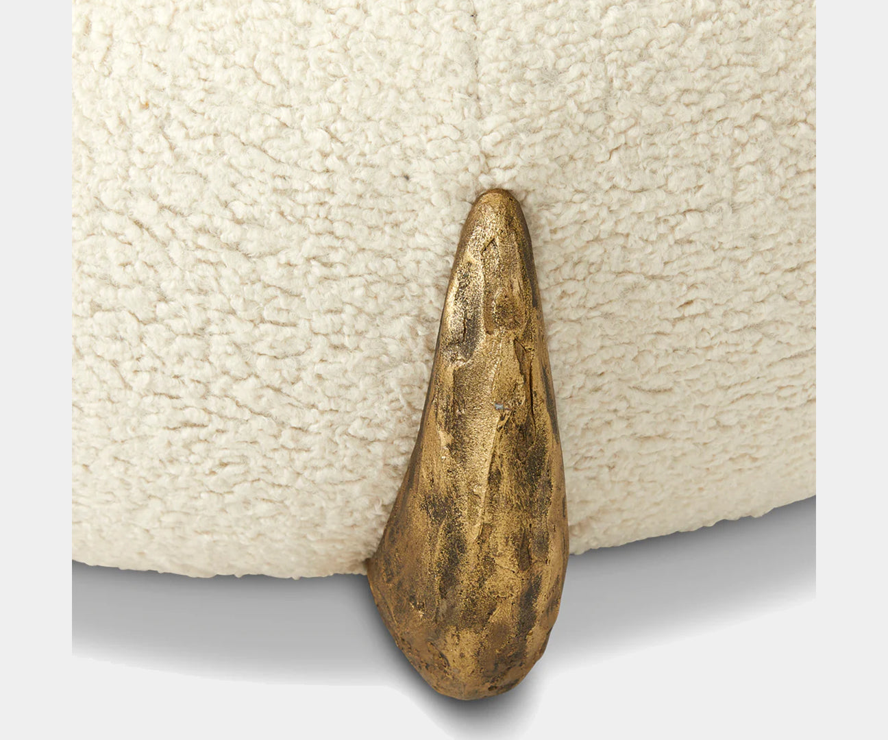 The Ubuntu: Cream Bouclé Lounge Chair with Shou Sugi Ban Backrest ...