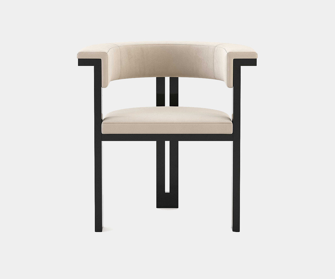 Afonso Luxury Upholstered Dining Chair with Curvilinear Design ...