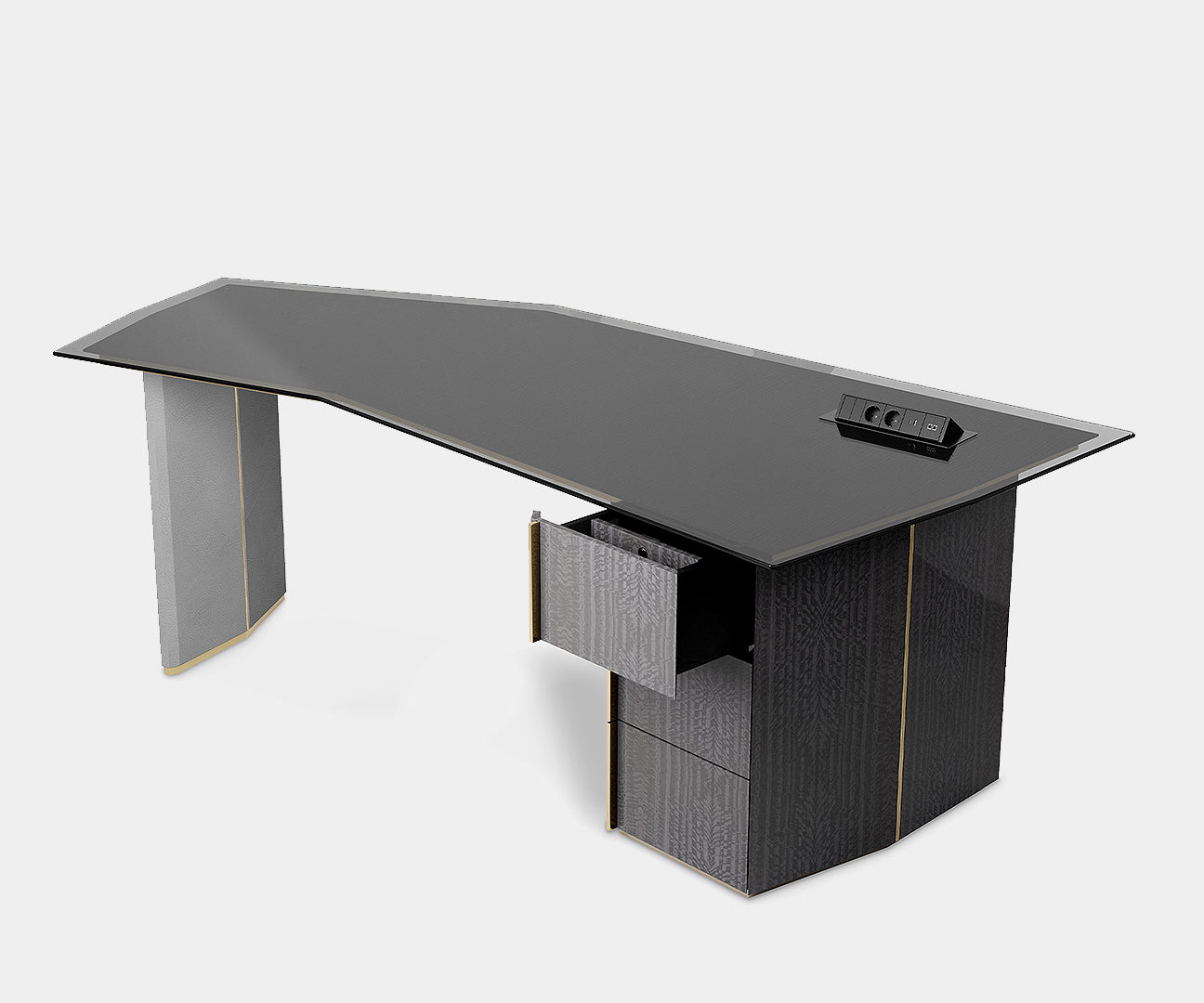 Titan Executive Desk: Modern Luxury Office Desk with Built-In Technolo ...
