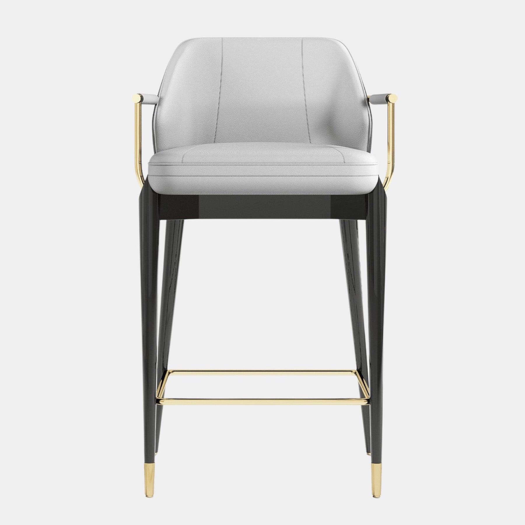 Polished Brass Marvão Luxury Bar Chair with Eucalyptus Frisé Veneer ...