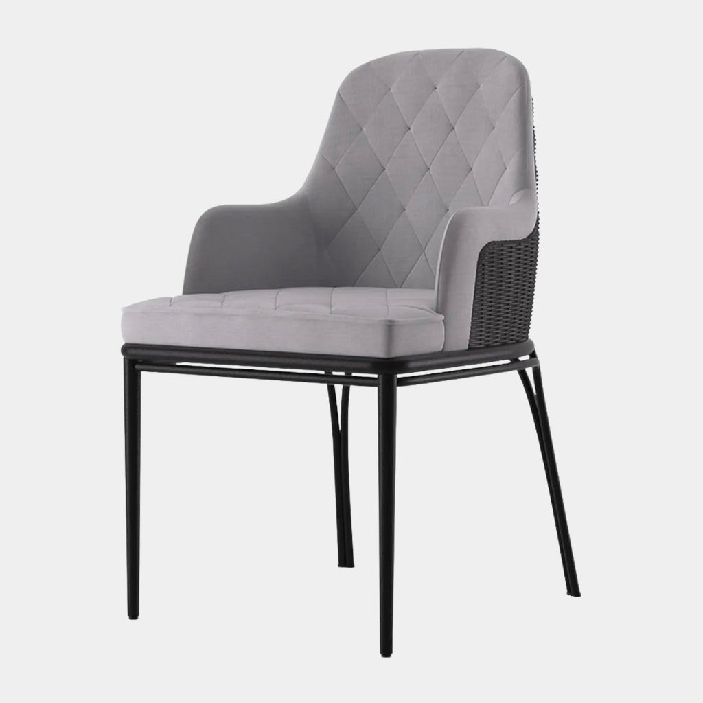 Synthetic Rope Mesh Luxury Outdoor Dining Chair | Touched Interiors