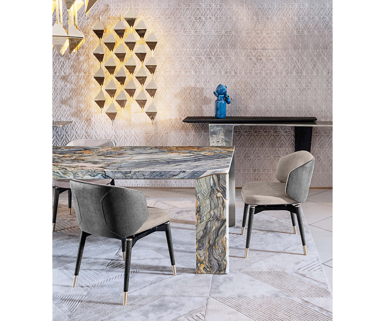 Visionnaire STONE Dining Table: Opulent Marble Masterpiece for Luxury ...