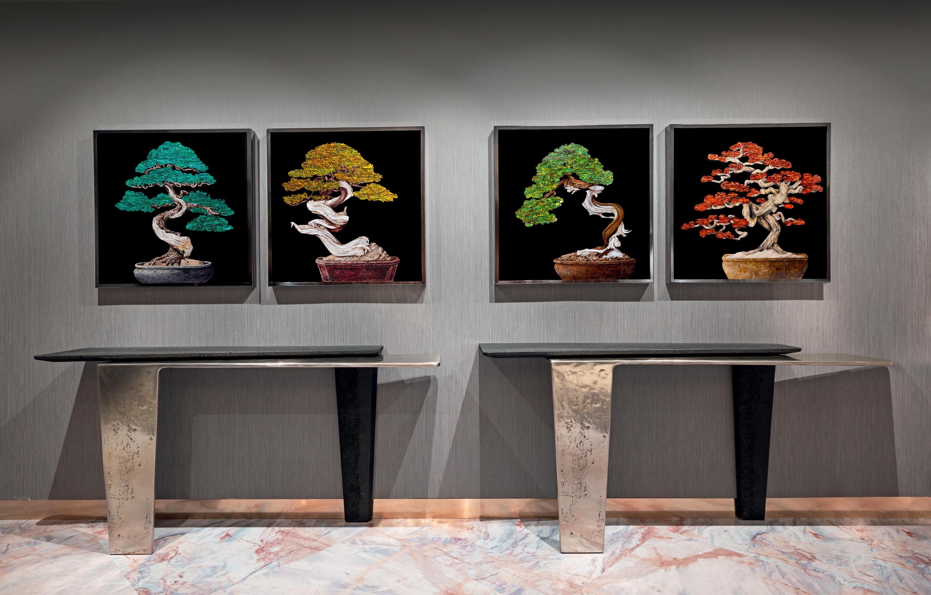 Visionnaire Lego Luxury Modern Console Table: Textured Cement | Touched ...