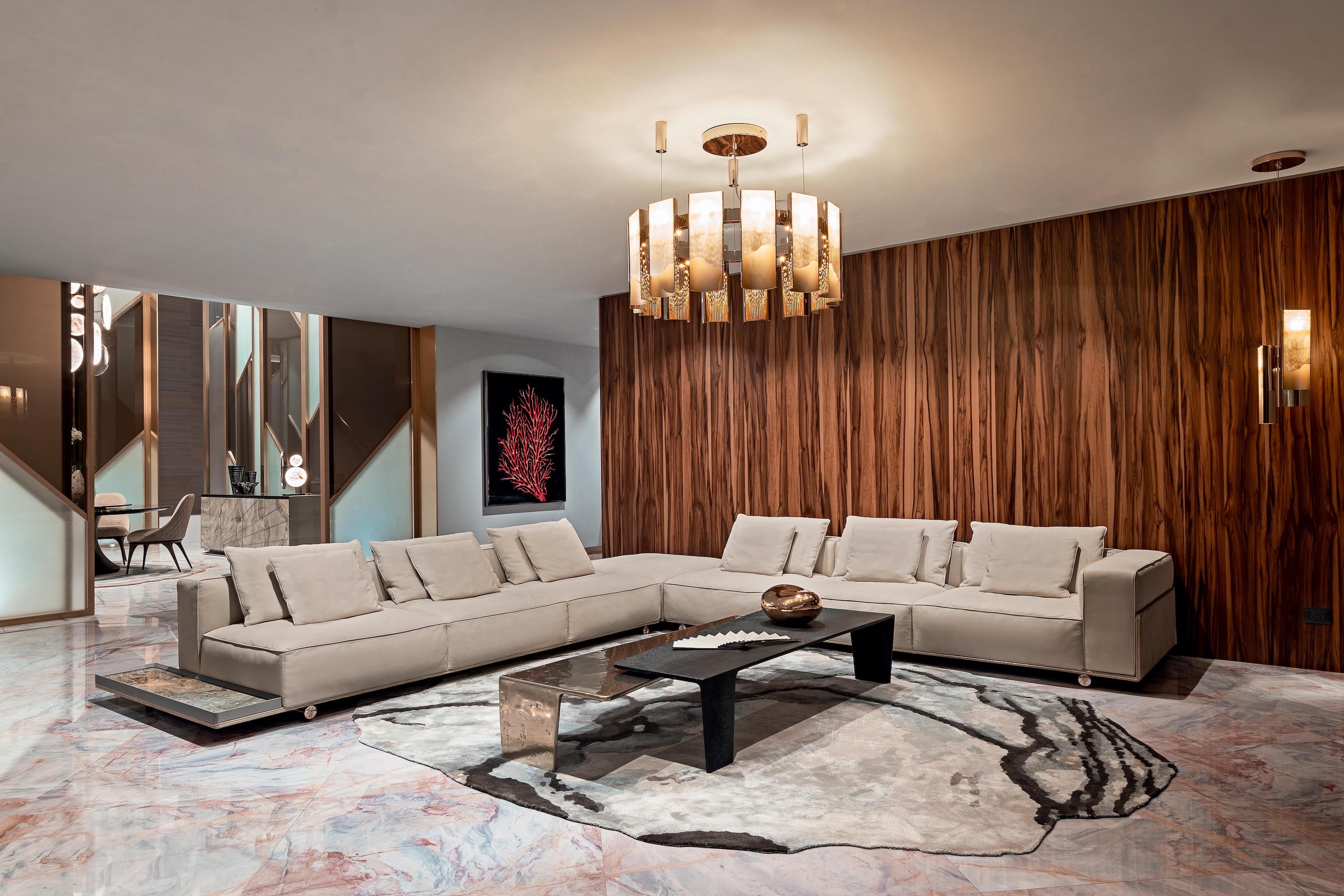 Visionnaire Lego Luxury Low Coffee Table - Golden Aluminium | Touched ...