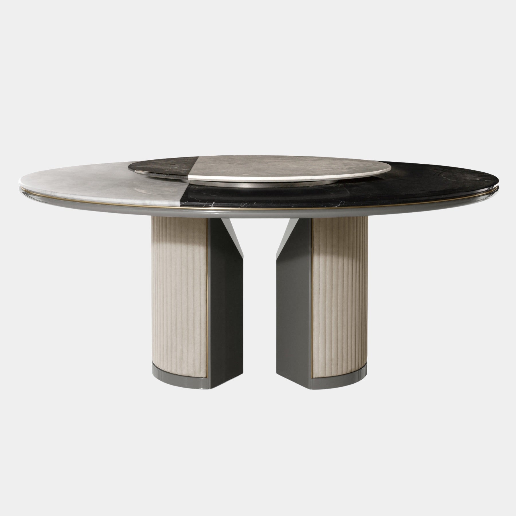 Visionnaire Palace Luxury Marble Dining Table with Lazy Susan | Touched ...