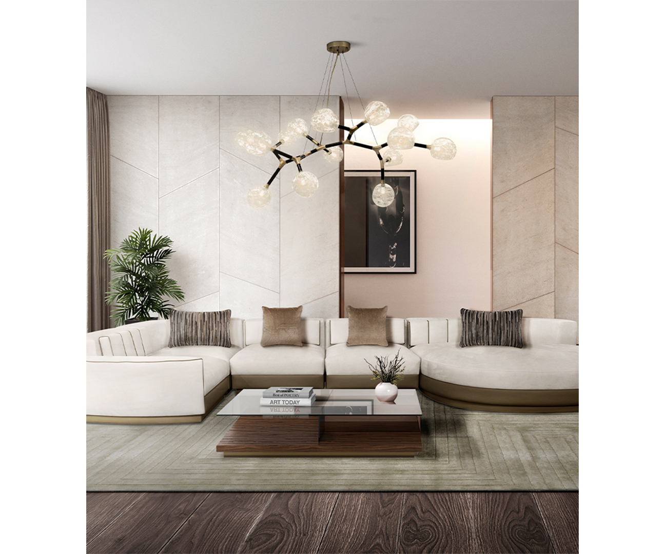 Quadra Smoke & Bronze Glass Coffee Table: Layered Luxury | Touched ...