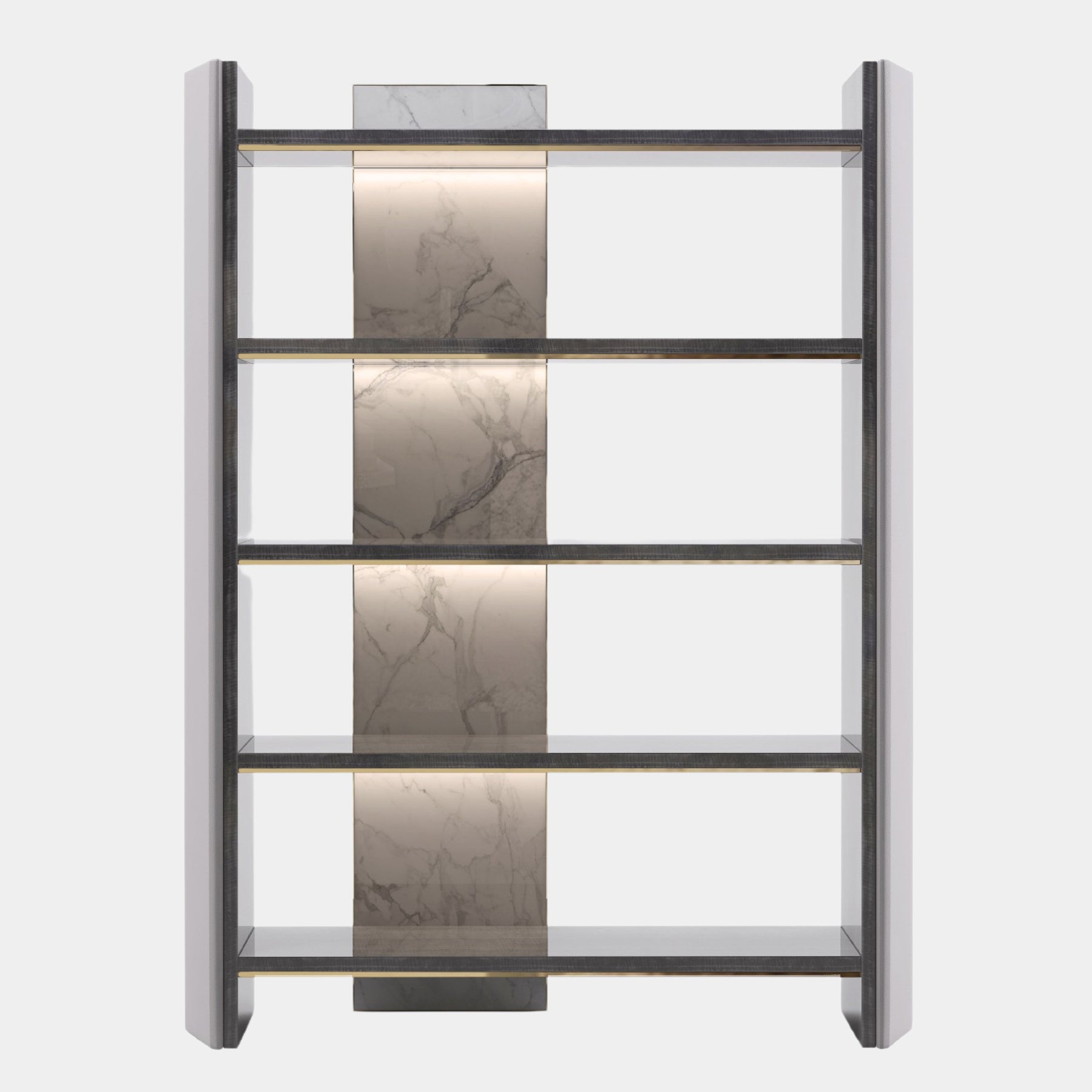 Arnault Marble Bookcase with Illuminated Back | Touched Interiors