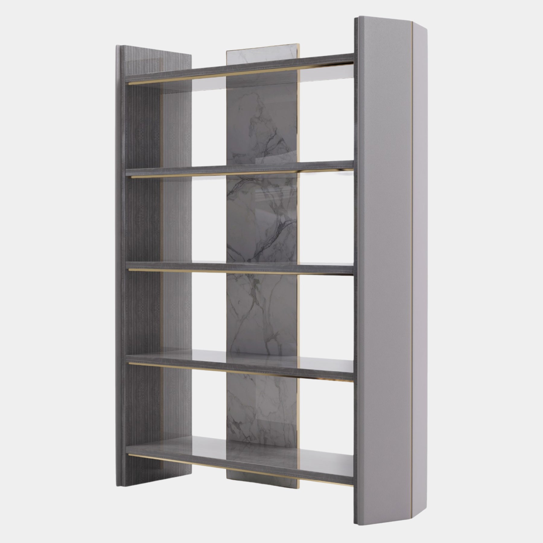 Arnault Marble Bookcase with Illuminated Back | Touched Interiors