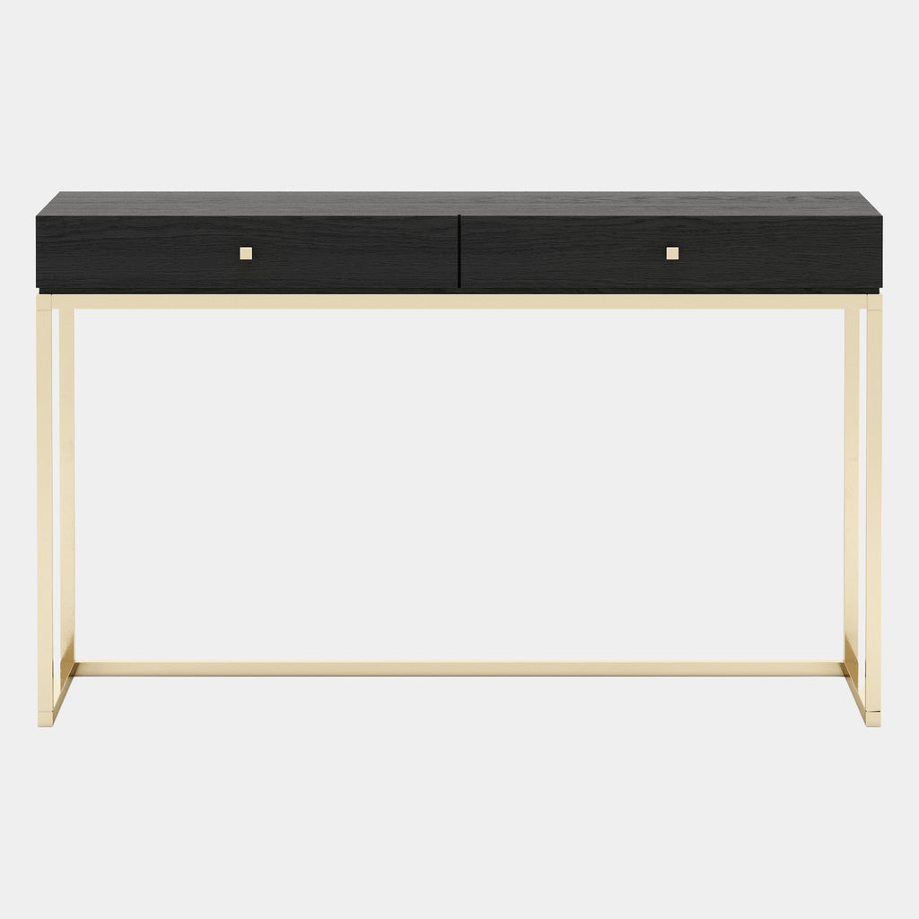 Asuras Black Ash Dressing Table with Golden Legs | Touched Interiors