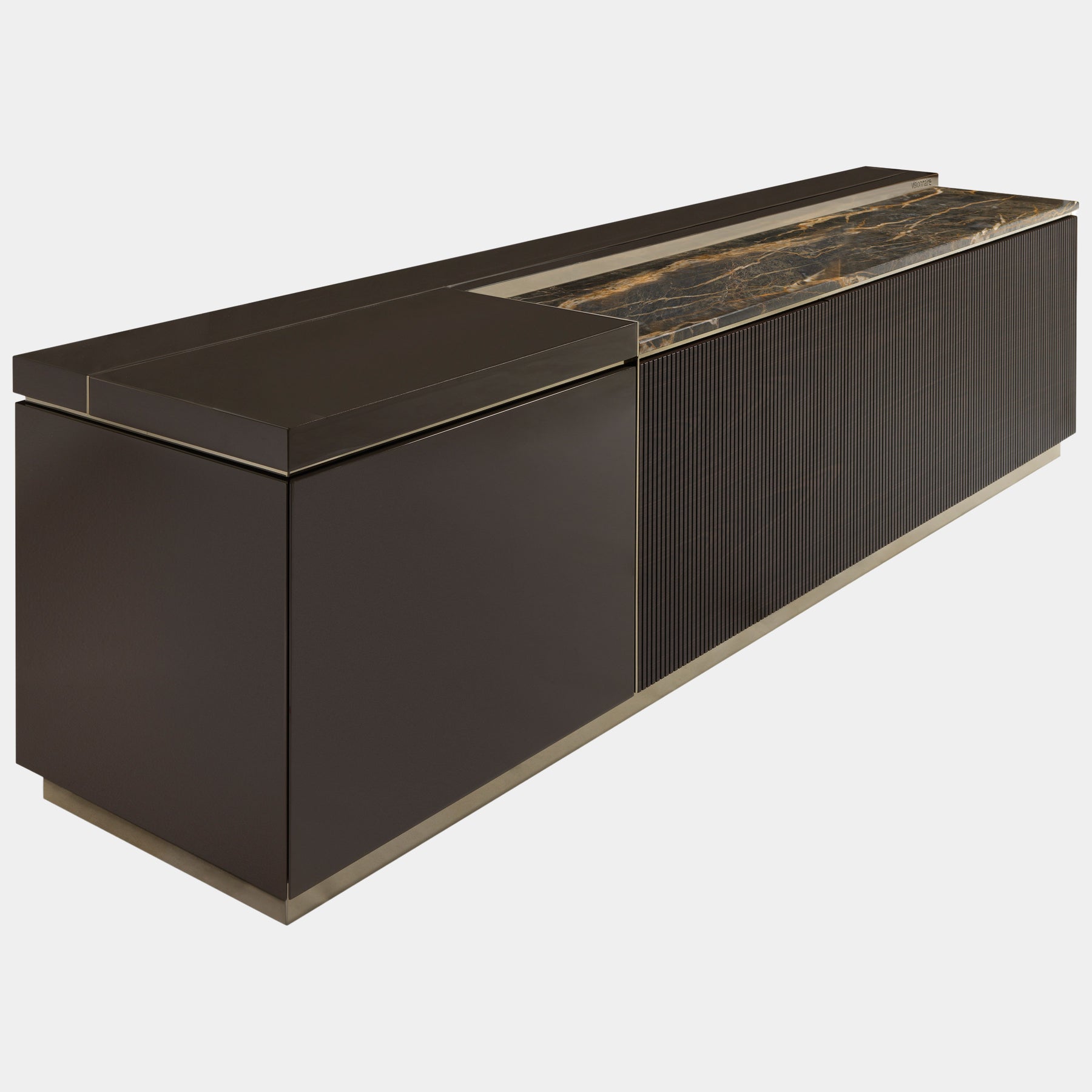 Visionnaire Barbican Luxury Modern Low Unit: Port Laurent Marble Top | Touched Interiors