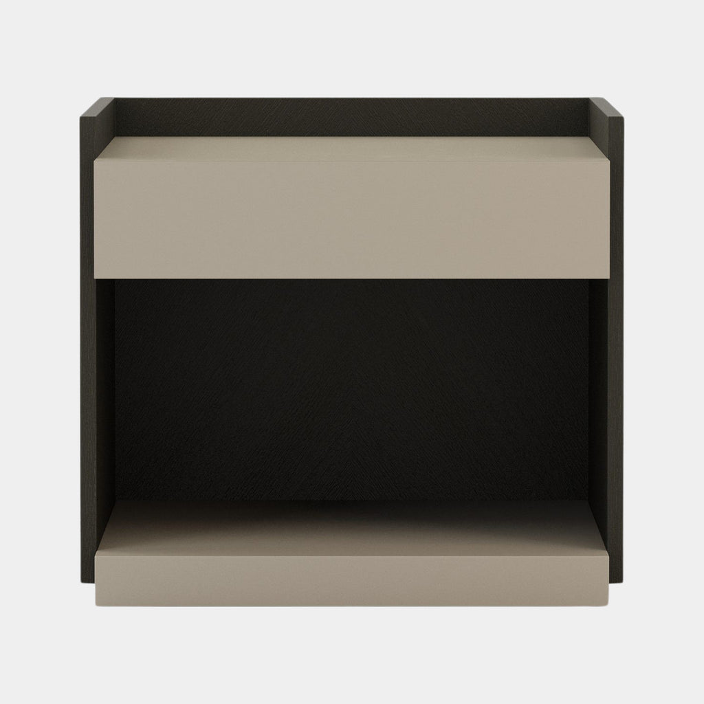 Cálem High Gloss Dark Oak Wood Night Table | Touched Interiors