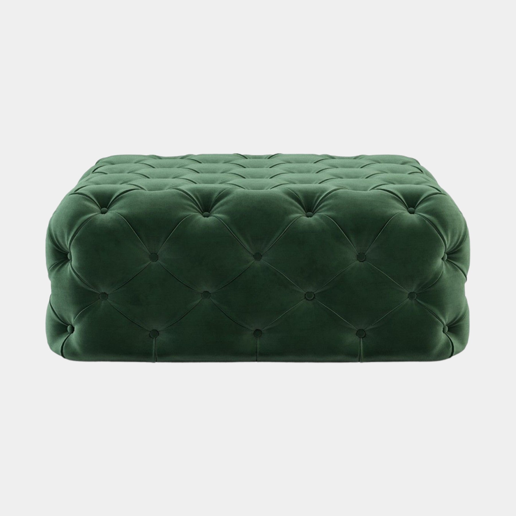 Clubhouse Deep Buttoned Luxury Pouf | Touched Interiors