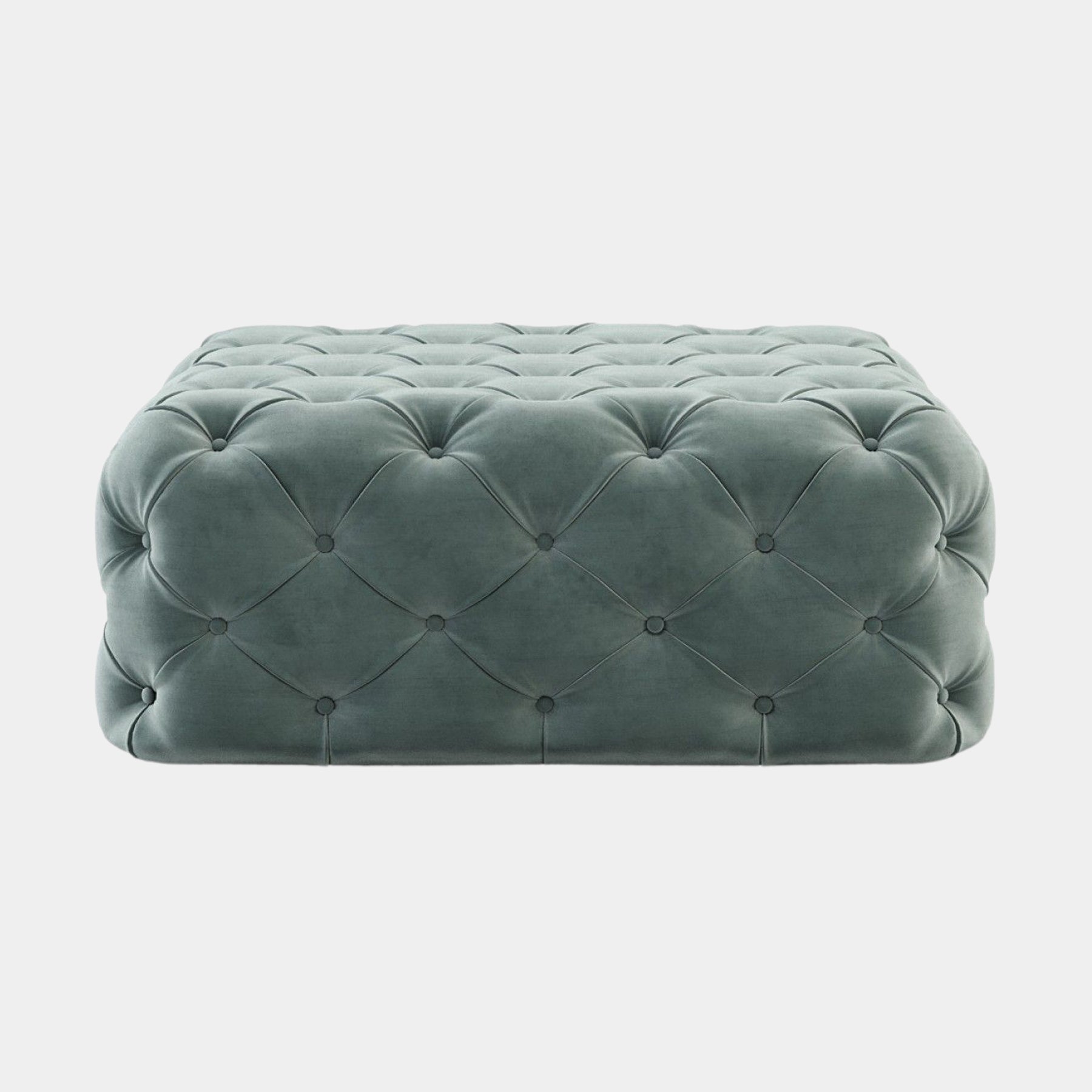 Clubhouse Deep Buttoned Luxury Pouf | Touched Interiors
