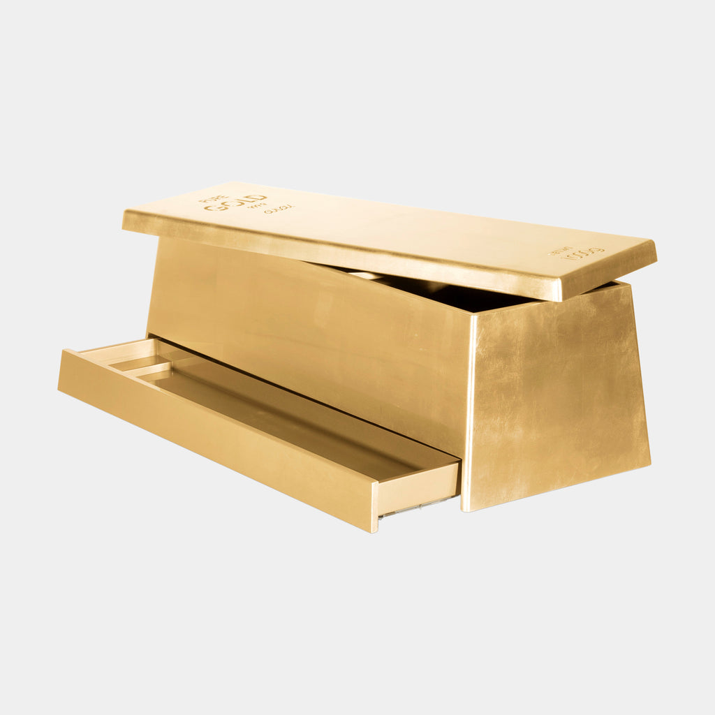 Gold Toy Box | Touched Interiors