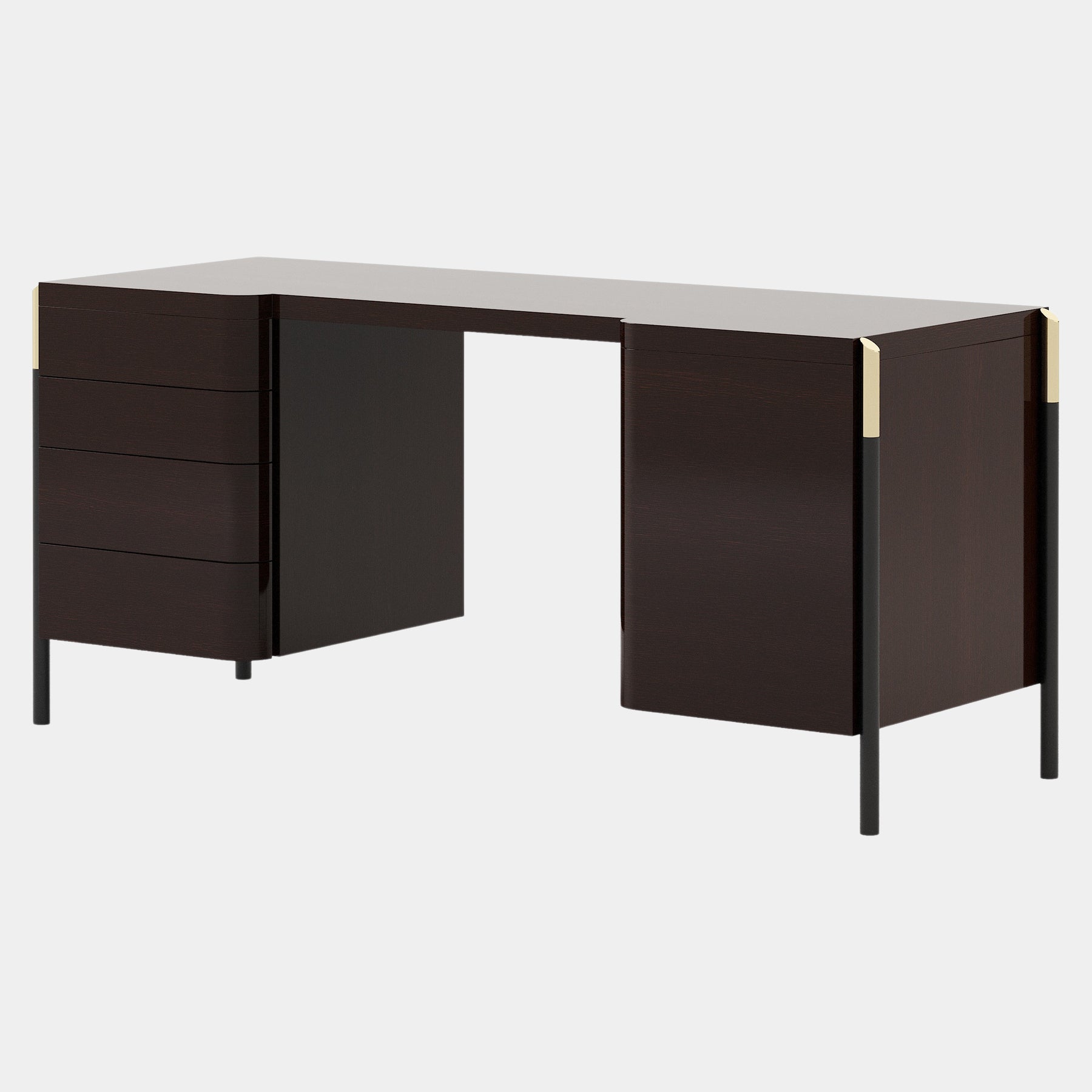 Harmony Brown Oak Luxury Office Desk | Touched Interiors