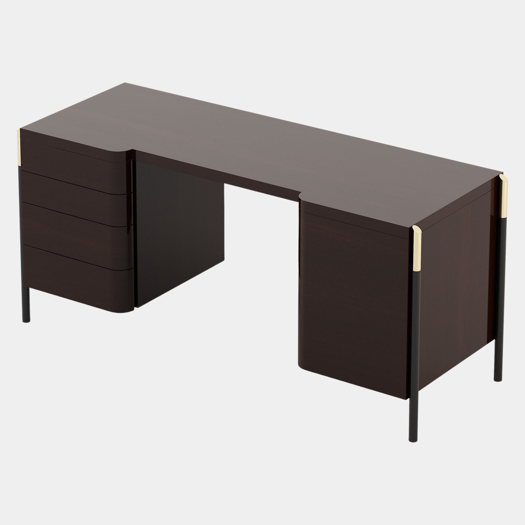 Harmony Brown Oak Luxury Office Desk | Touched Interiors