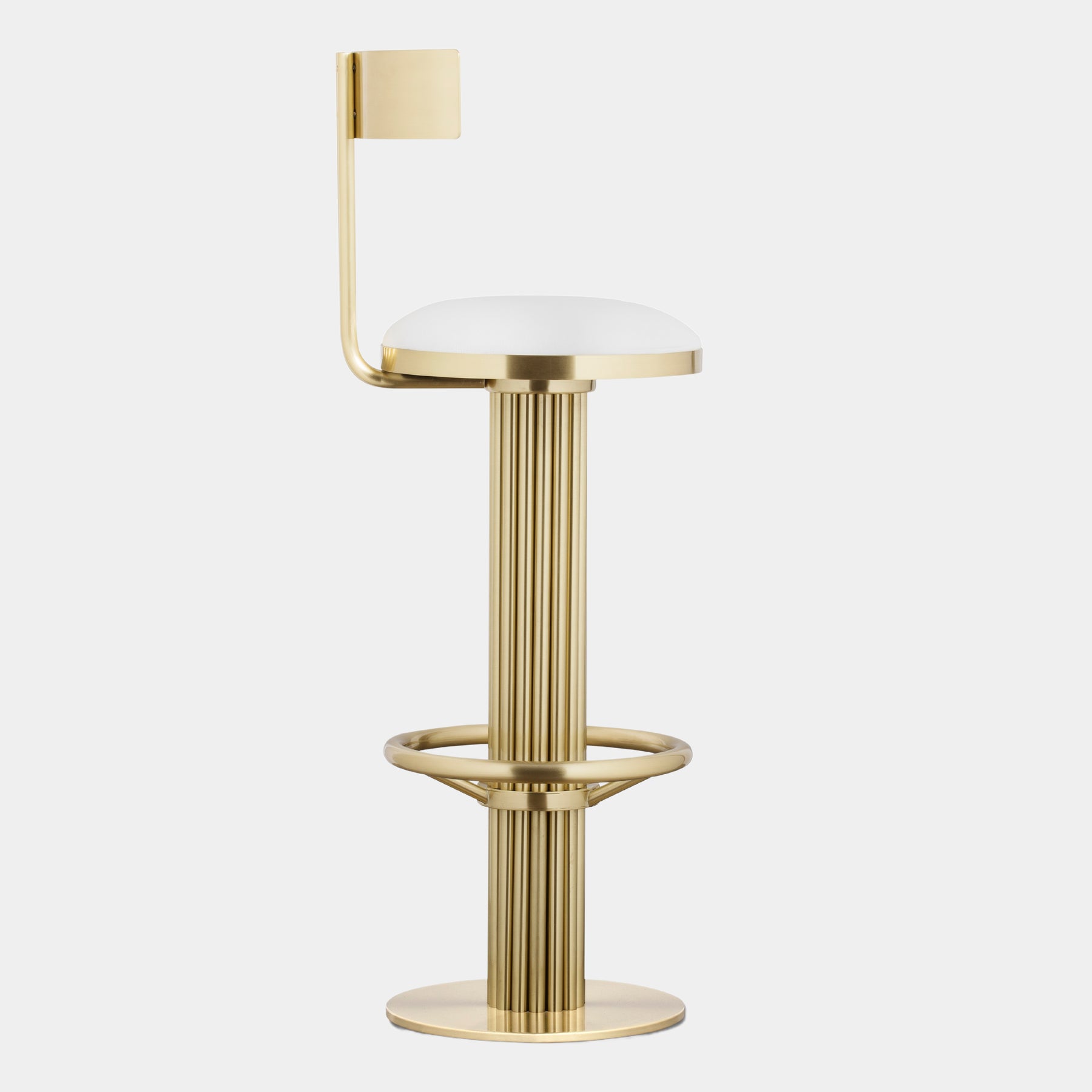 Lavigne Polished Brass Luxury Bar Chair | Touched Interiors
