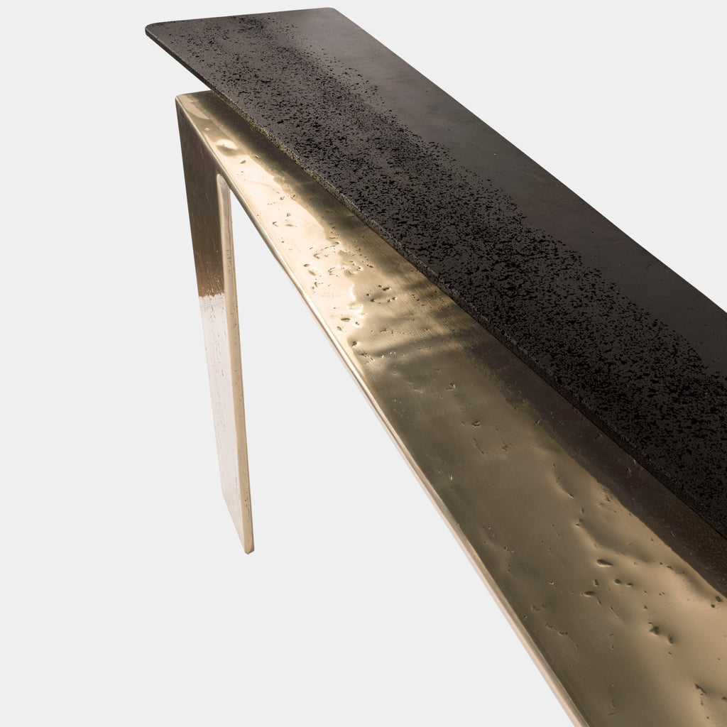 Visionnaire Lego Luxury Modern Console Table: Textured Cement | Touched ...