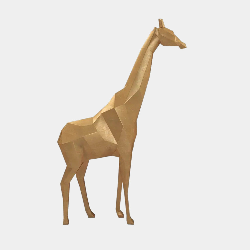 Luxury Gold Leaf Giraffe Statue | Touched Interiors