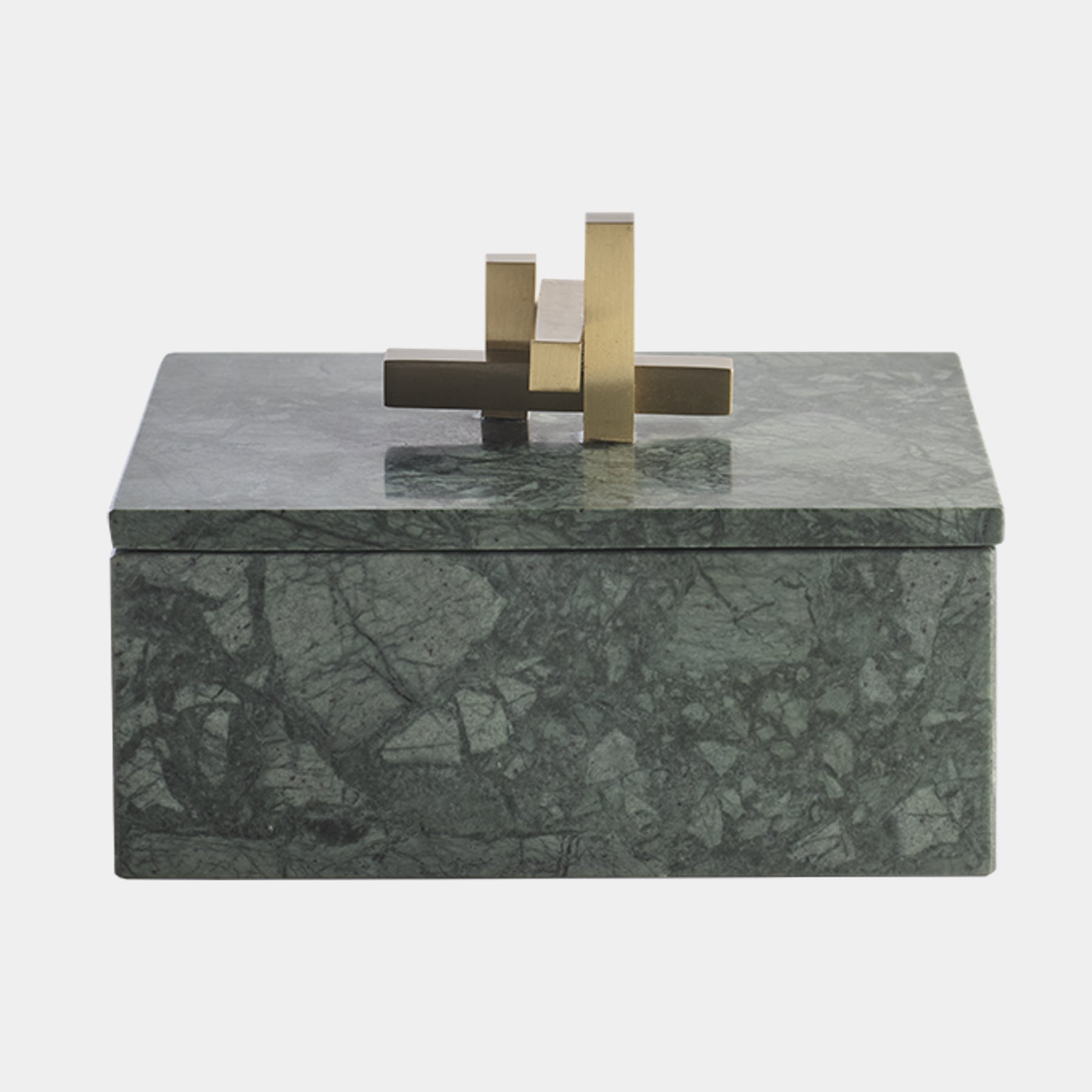 Metropolis Box Rectangle Foresta Marble & Brass | Touched Interiors