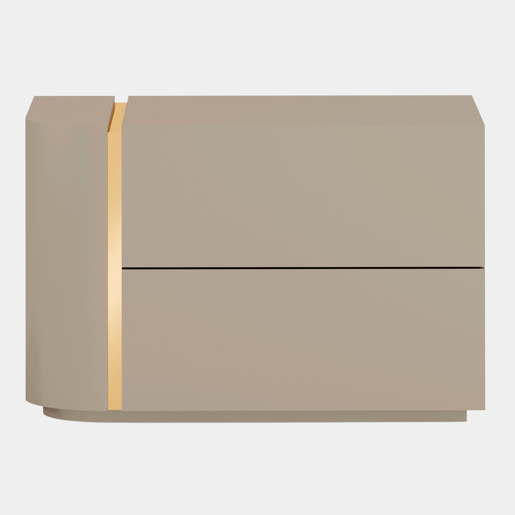 Pereira Bedside Table with Golden Detailing | Touched Interiors