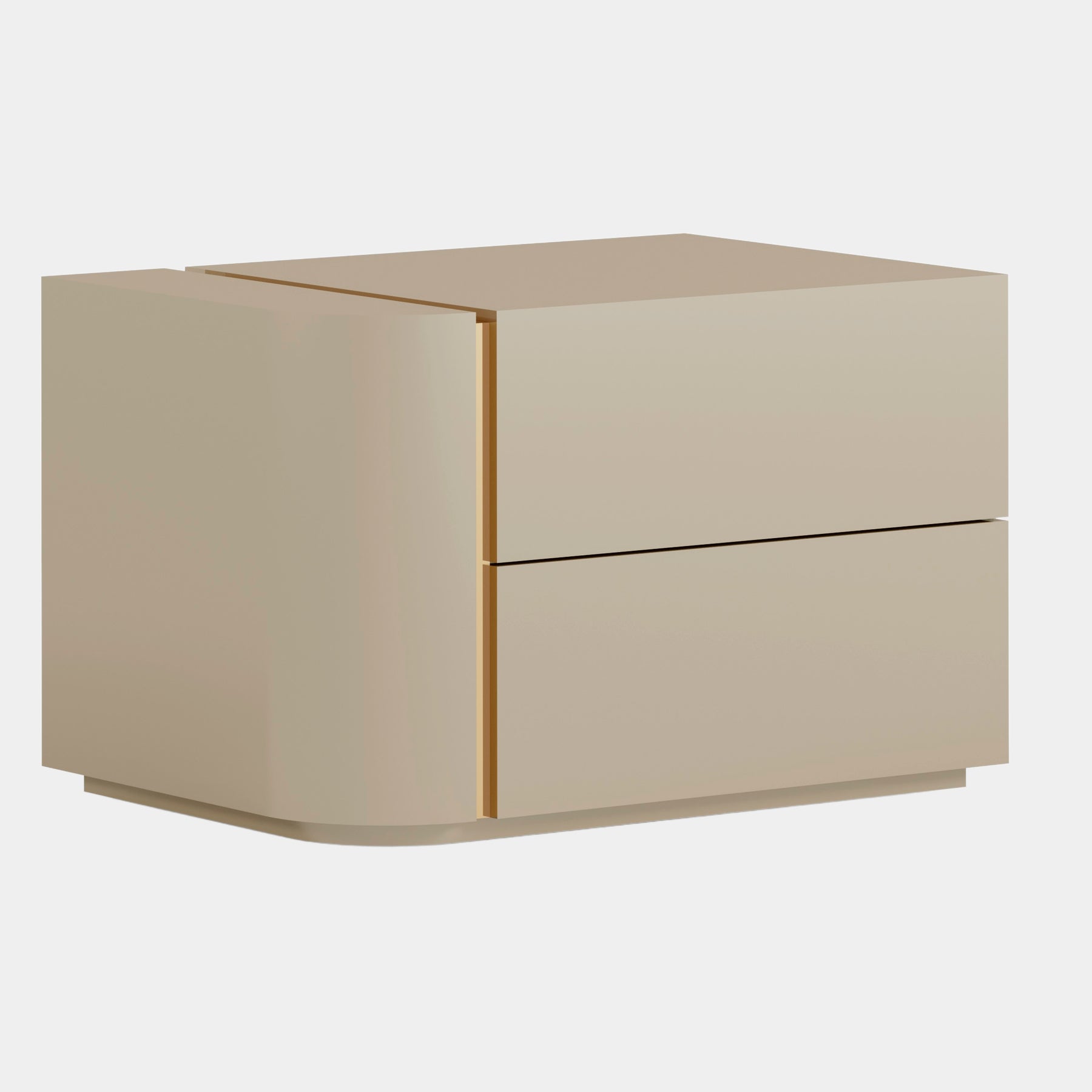 Pereira Bedside Table with Golden Detailing | Touched Interiors