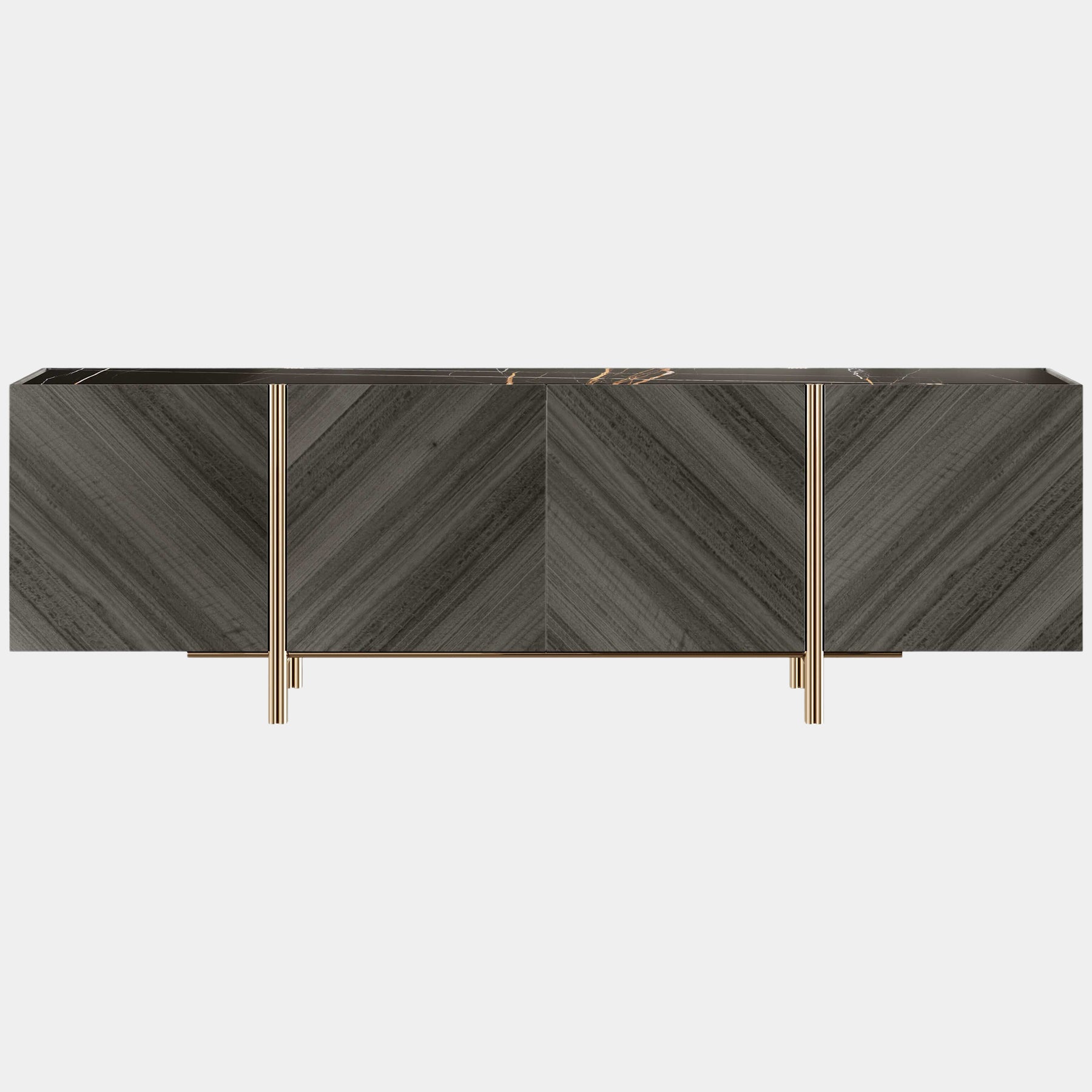 The Private Label Edge Sideboard with Eucalyptus Veneer & Marble Top ...